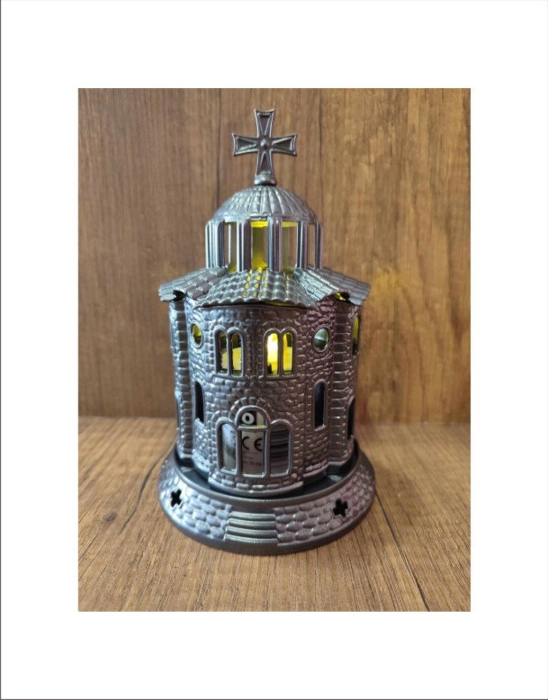 Gray Standing Church Oil Lamp - Table Oil Lamp - Oil Vigil Lamp Brass ...