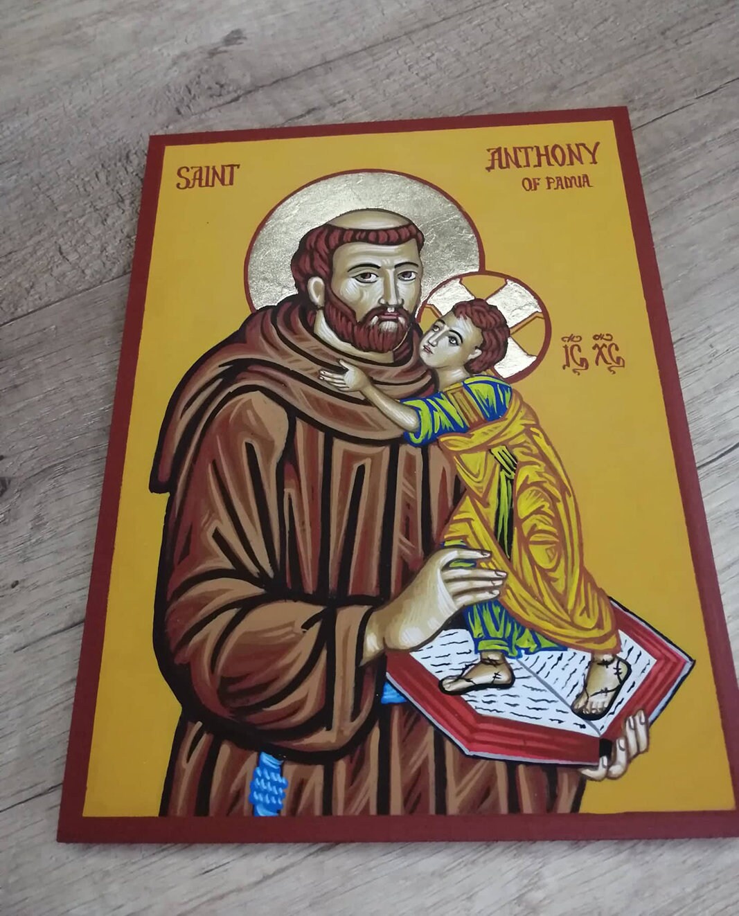 Handmade Saint Anthony of Padua Icon: Hand-painted Religious Art - Etsy