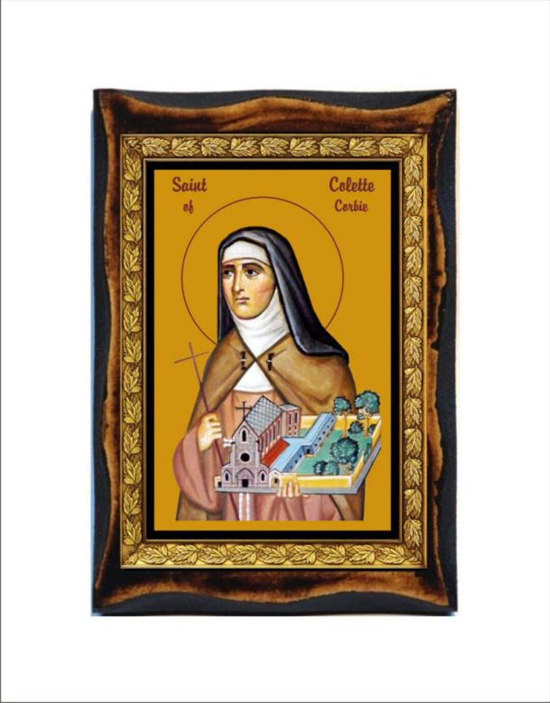 Saint Colette of Corbie - Holy Card - Handmade Wood Plaque - Etsy