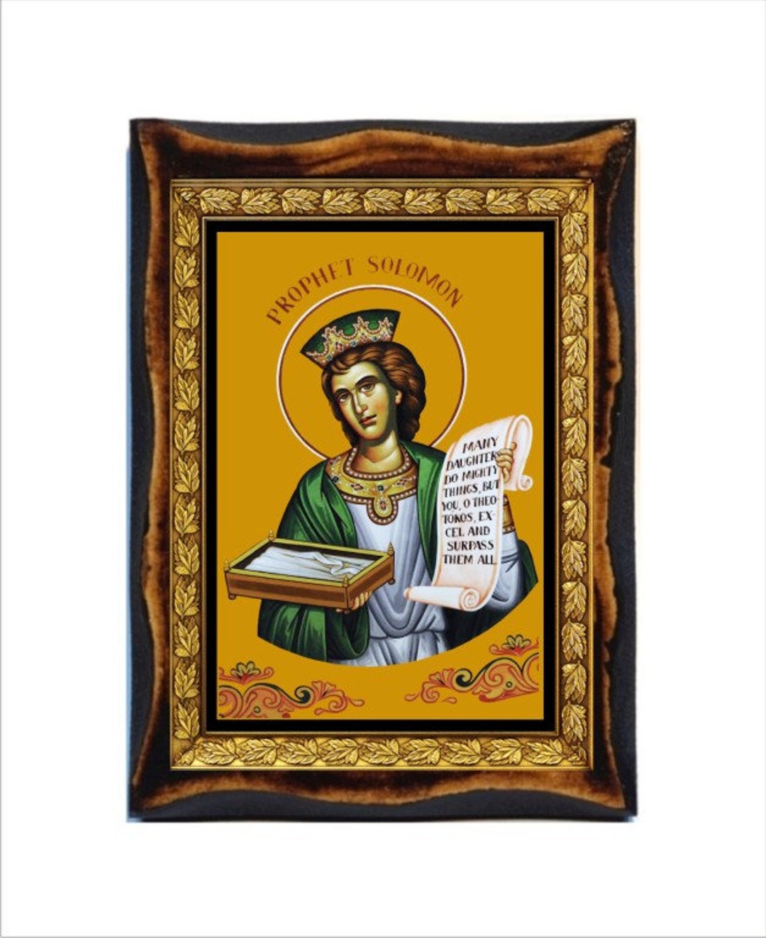 Solomon King of Israel Jedidiah Prophet Handmade Wood Icon - Etsy