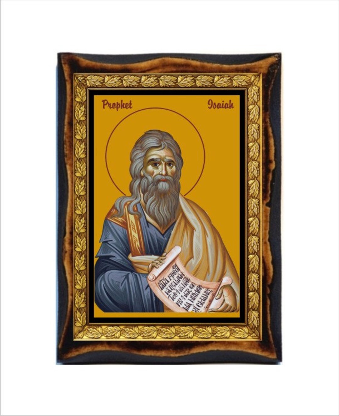 Isaiah the Prophet Handmade Wood Icon on Plaque Judaism , Armenian ...