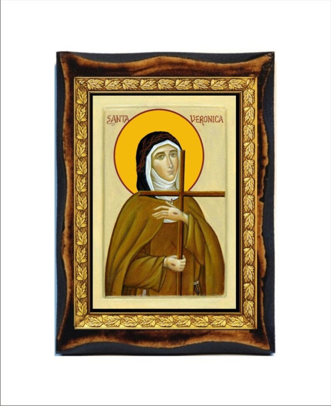Saint Veronica of Jerusalem - Santa Veronica Handmade Wood Icon on ...
