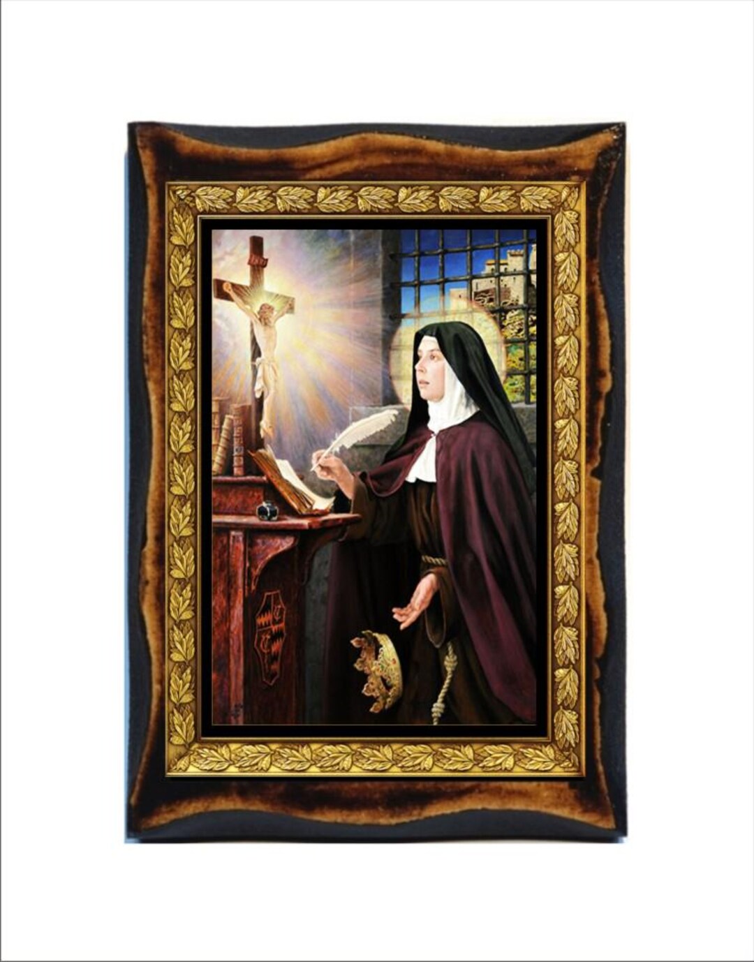 Saint Camilla Batista - Holy Card - Handmade Wood Plaque - Etsy