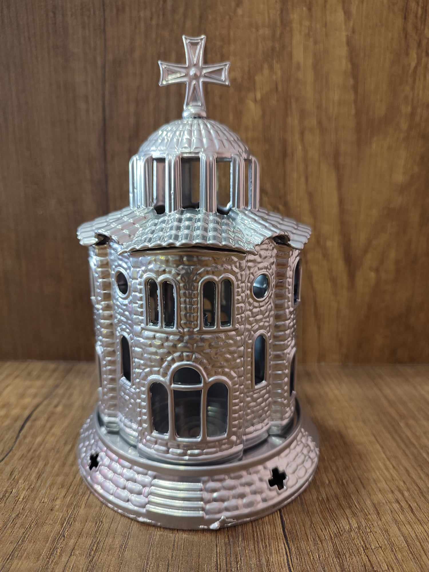 Silver Standing Church Oil Lamp Table Oil Lamp Oil Vigil Lamp Brass Oil ...