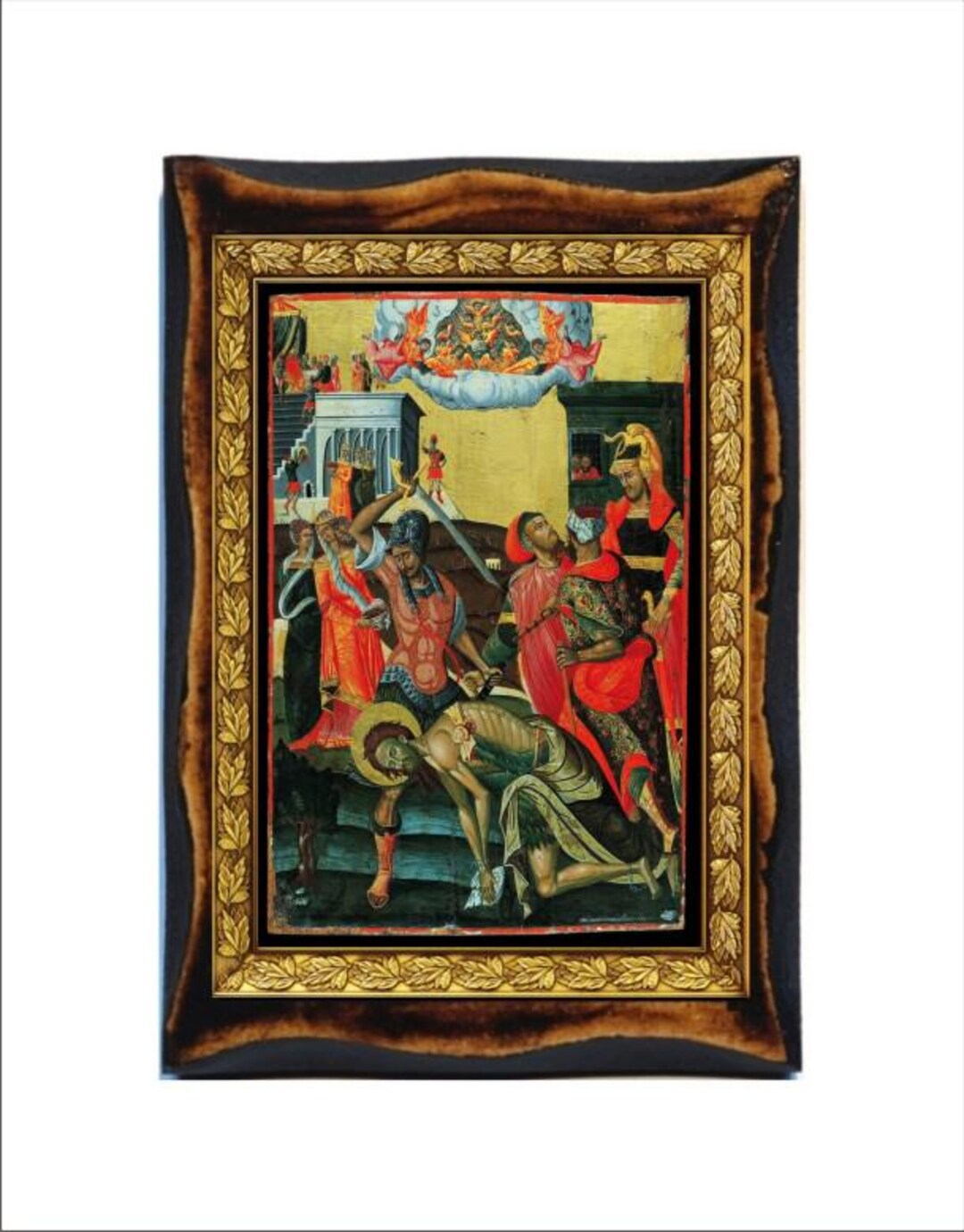 Beheading of Saint John the Baptist Icon - Handmade Wooden Plaque ...
