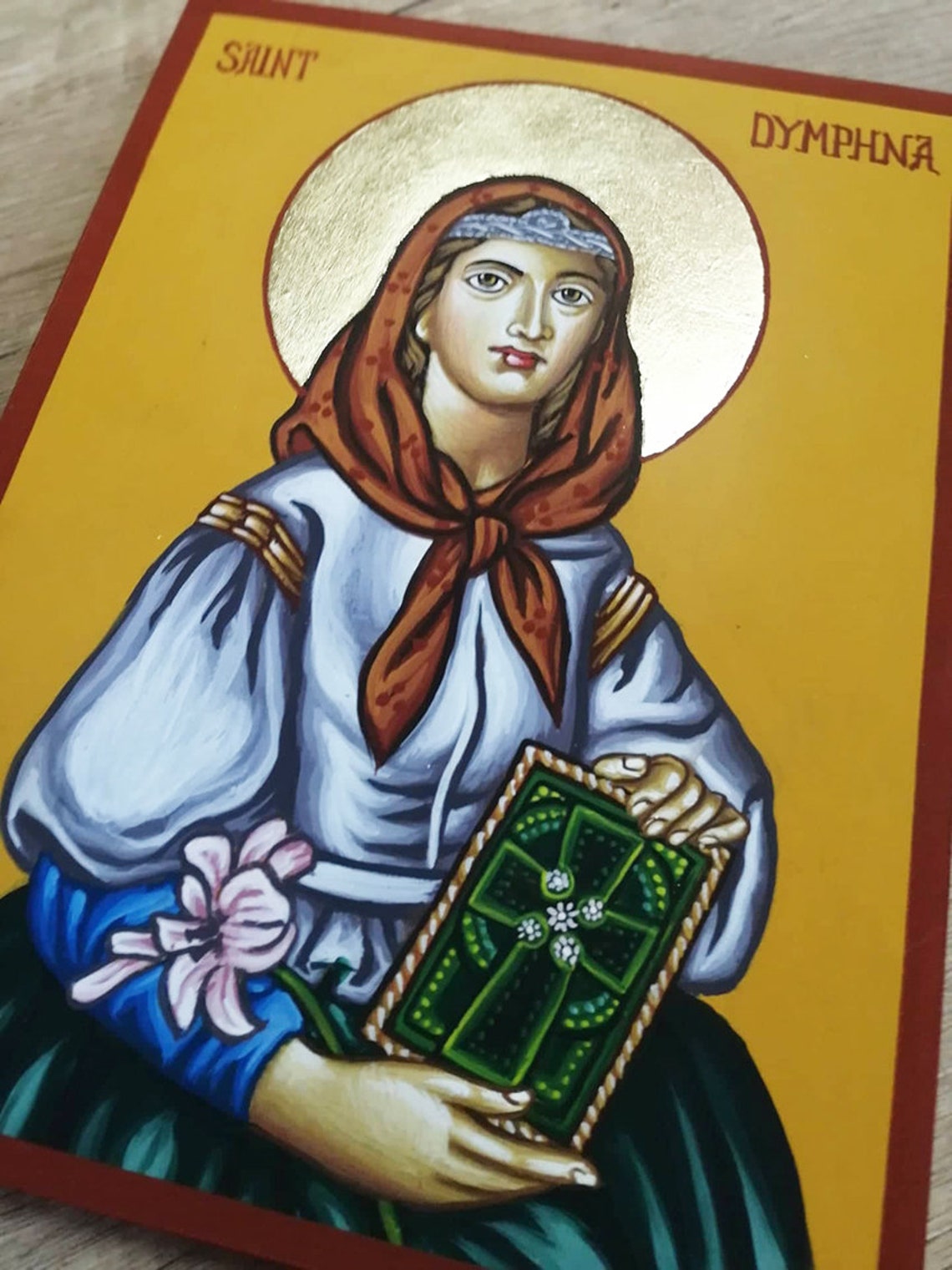 Saint Dymphna Santa Dinfna Dymphne De Geel Lily of Éire Święta Dymfna ...