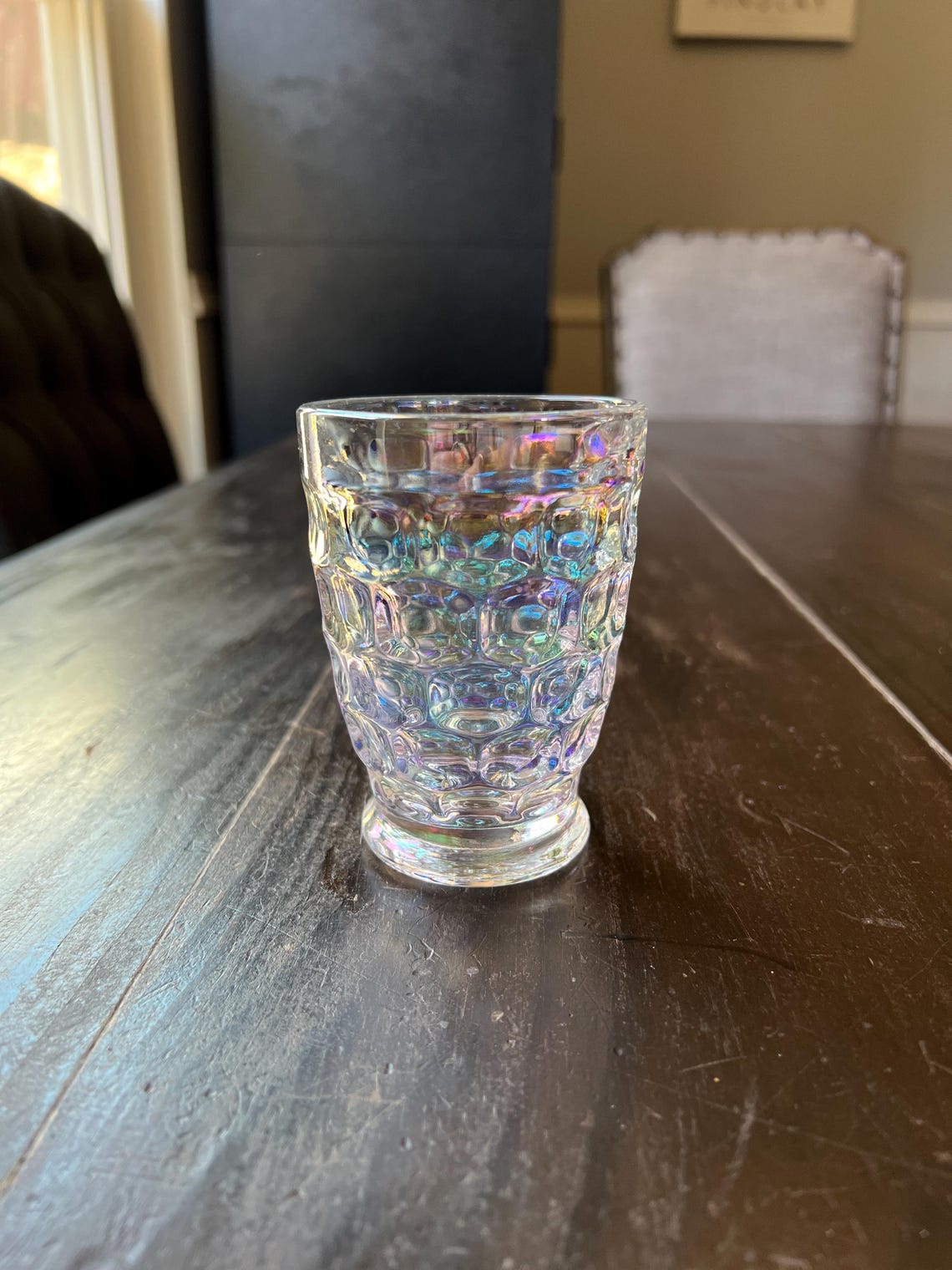 Colonial (iridescent) Flat Tumbler 6 Oz Vintage Glass by Federal Glass ...