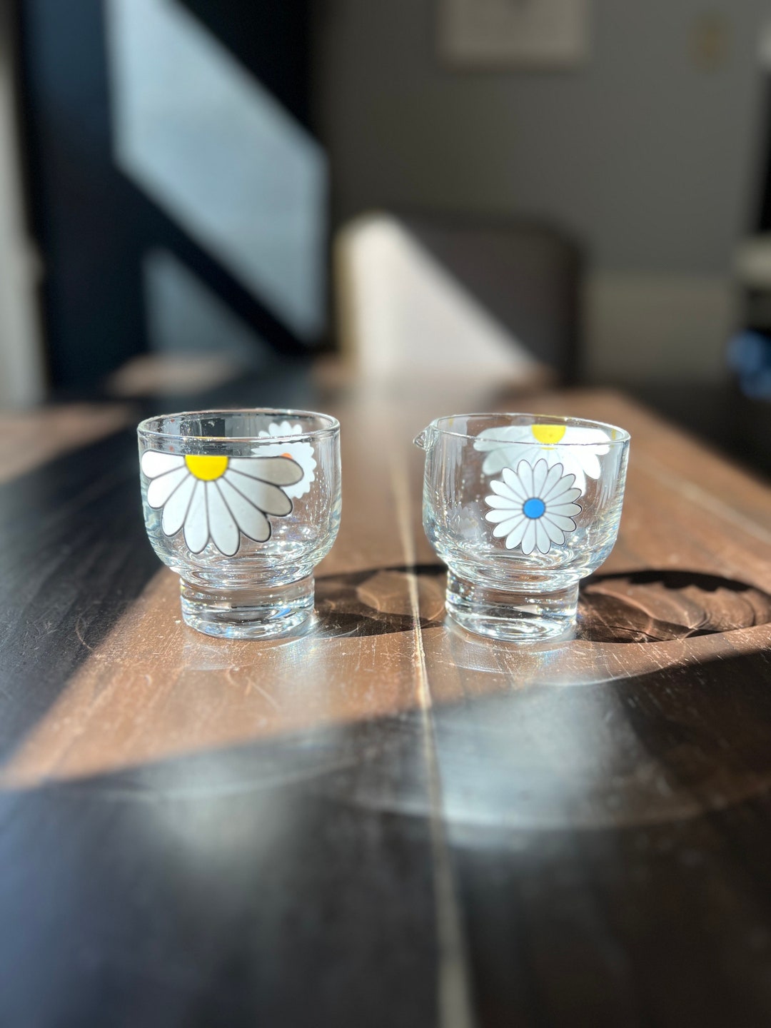 Daisy Cocktail Glasses 1960s Vintage Flower Power - Etsy