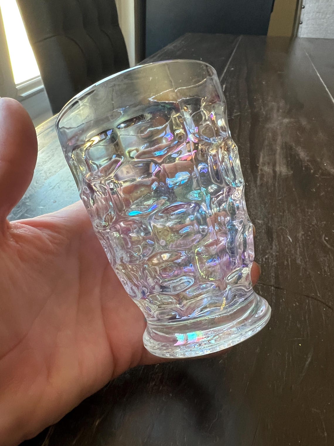 Colonial (iridescent) Flat Tumbler 6 Oz Vintage Glass by Federal Glass ...