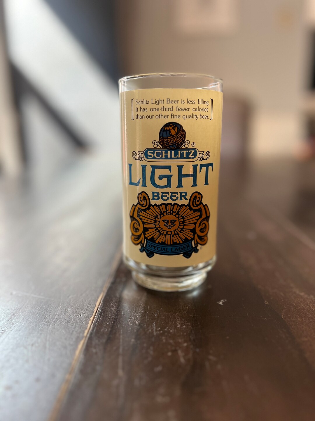 Schlitz Light Beer Glass Vintage 1980s Barware Beer Glass - Etsy