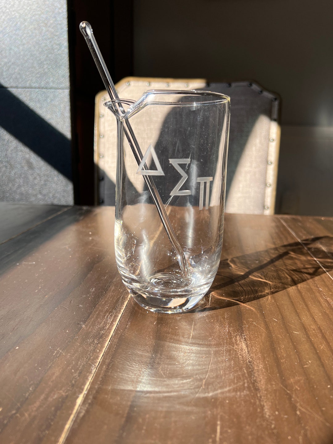 Delta Sigma Pi Cocktail Pitcher With Swizzle Stick Stir Vintage MCM ...