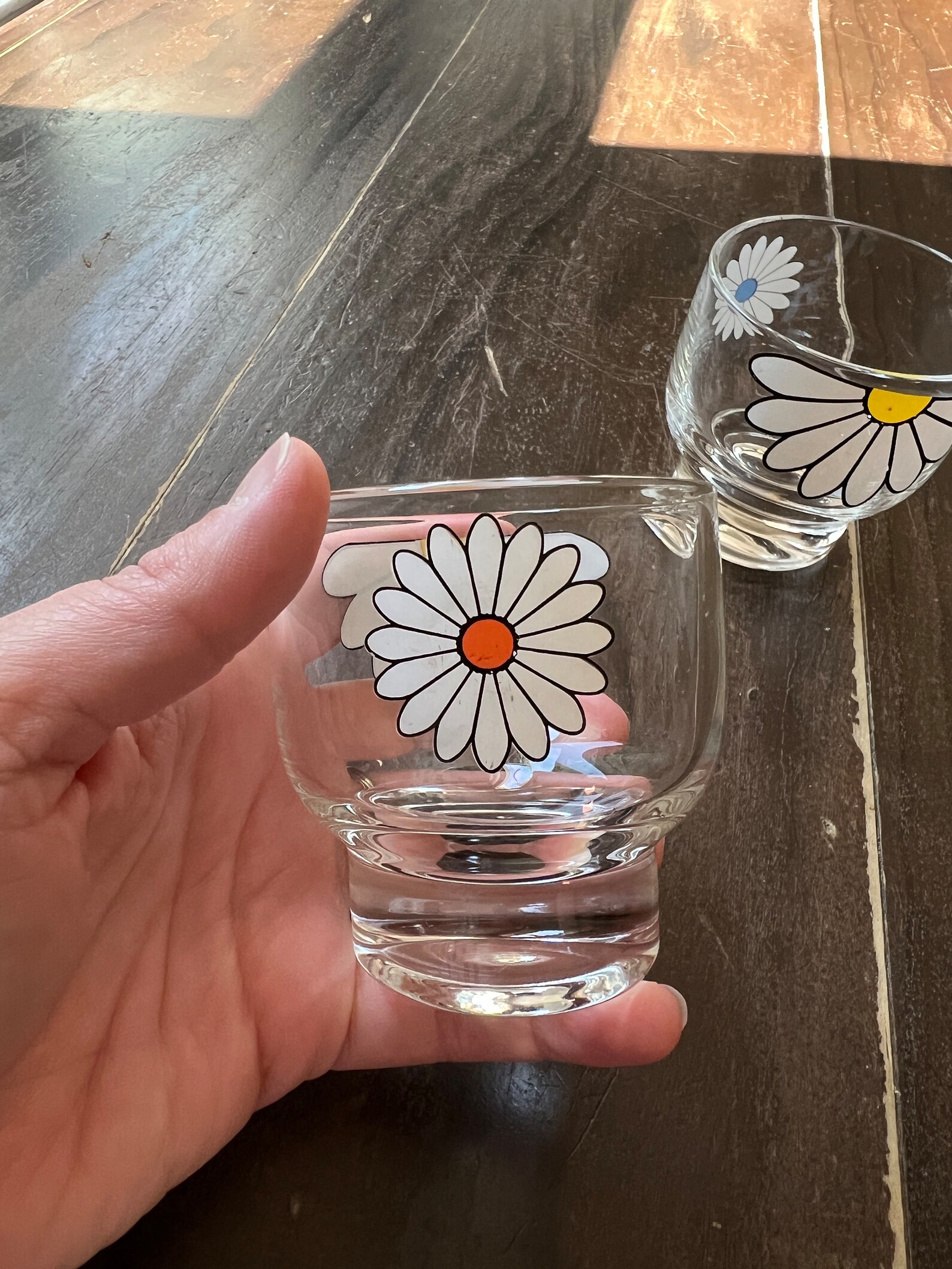 Daisy Cocktail Glasses 1960s Vintage Flower Power - Etsy