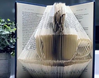 Coffee Cup Folded Book Art Pattern Combination Fold Instant Download - Etsy