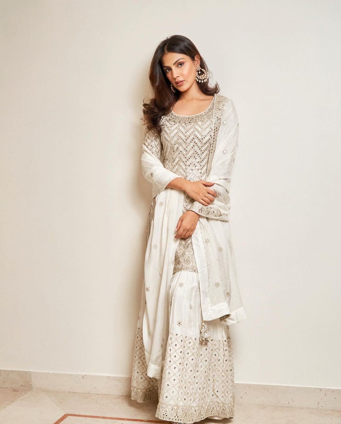 Heavy Faux Georgette Punjabi Suit With Heavy Embroidery and 5 - Etsy