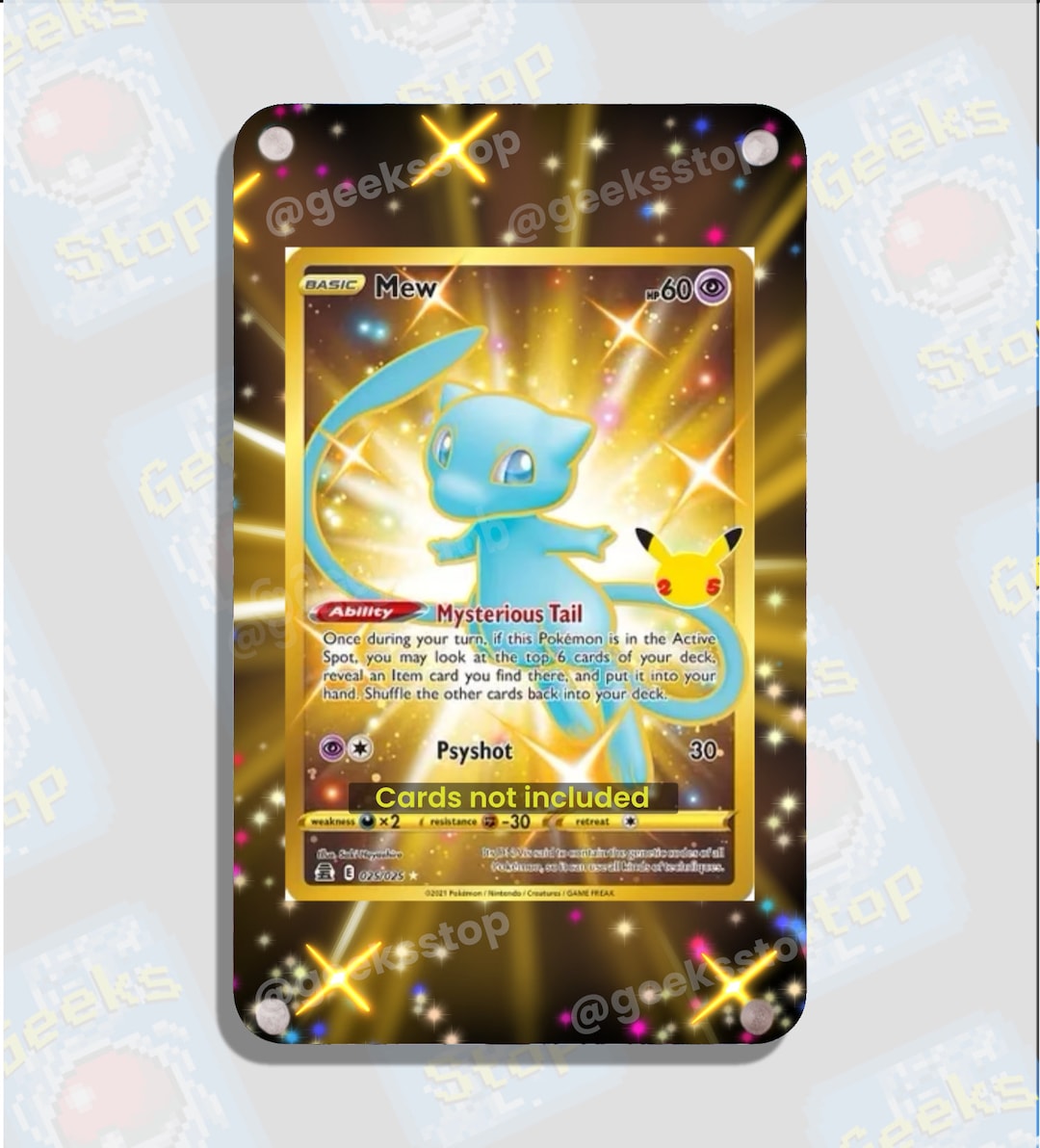 Mew Secret 25 | Extended Art Display Case for Pokemon Card - Etsy