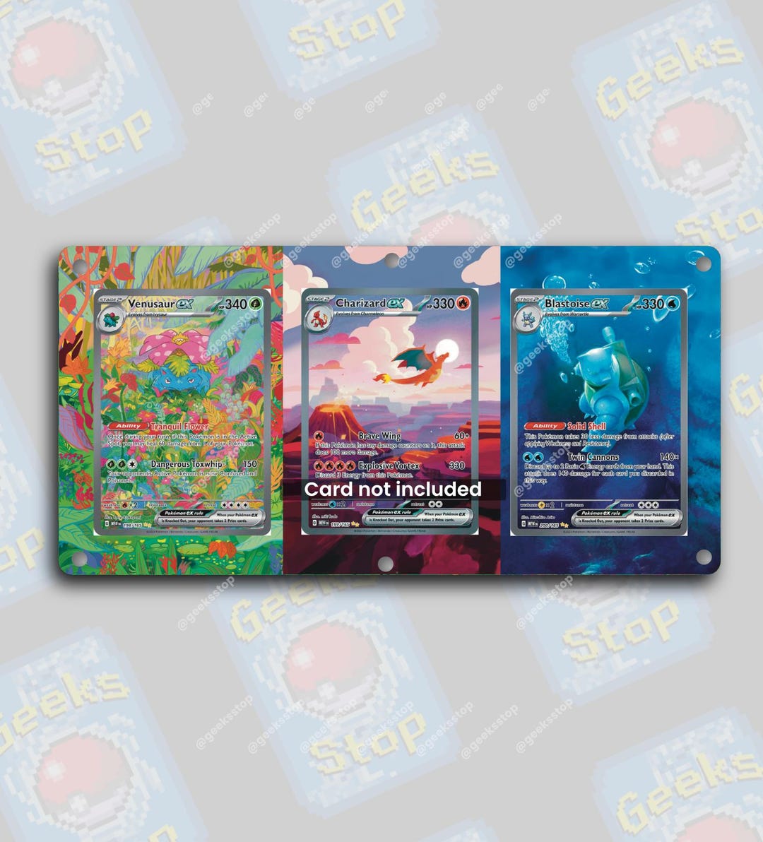 Charizard Blastoise Venusaur Ex | Extended Art Display Case for Pokemon ...