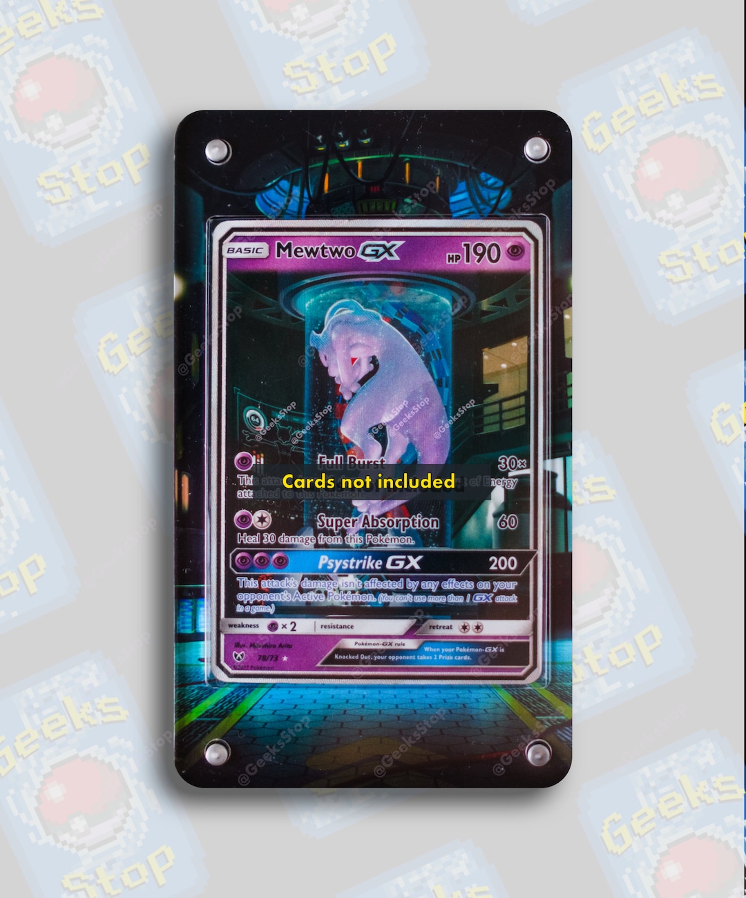Mewtwo GX Mewtube | Extended Art Display Case for Pokemon Card - Etsy