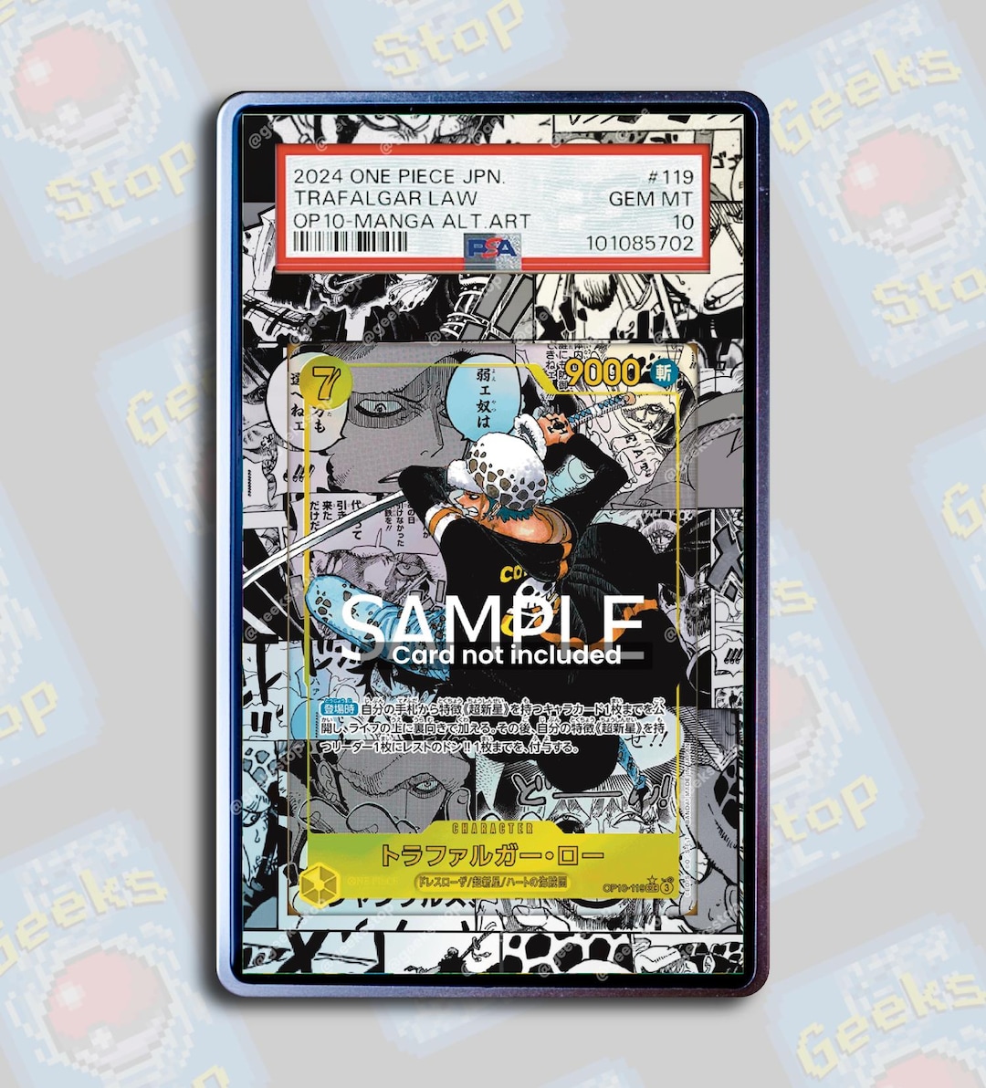 Law Manga OP10 PSA TAG Beckett | Extended Art Display Case for Graded ...