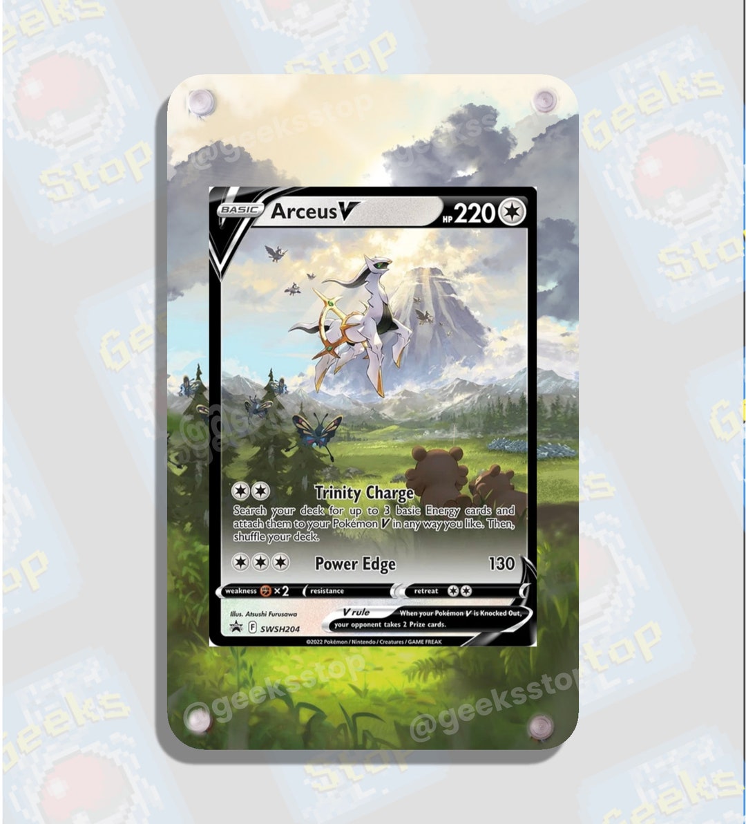Arceus V Promo | Extended Art Display Case for Pokemon Card - Etsy
