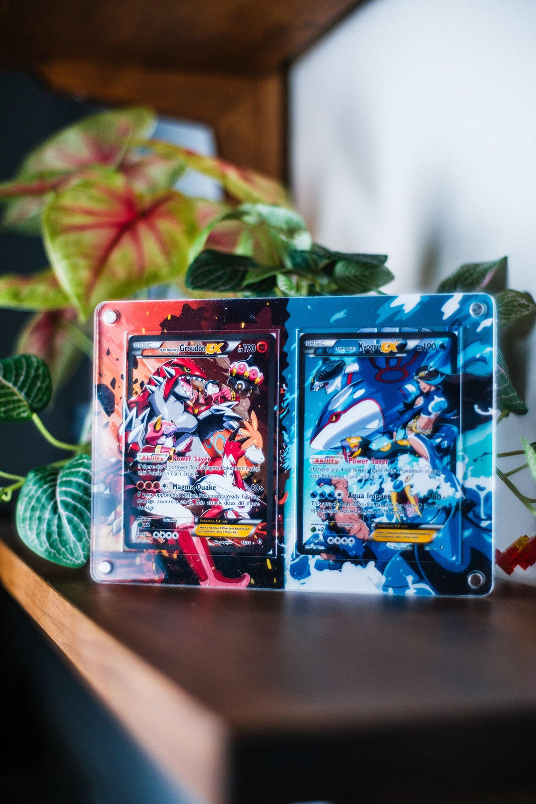 Team Magmas Groudon & Team Aquas Kyogre Ex Extended Art Card Holder ...