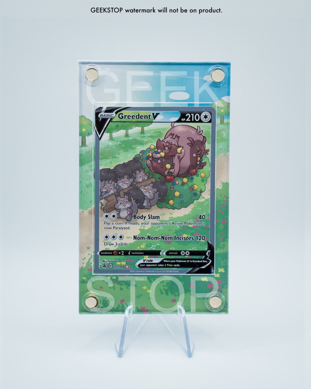 Greedent V Alternate Art Custom Pokemon Card Display Case - Etsy