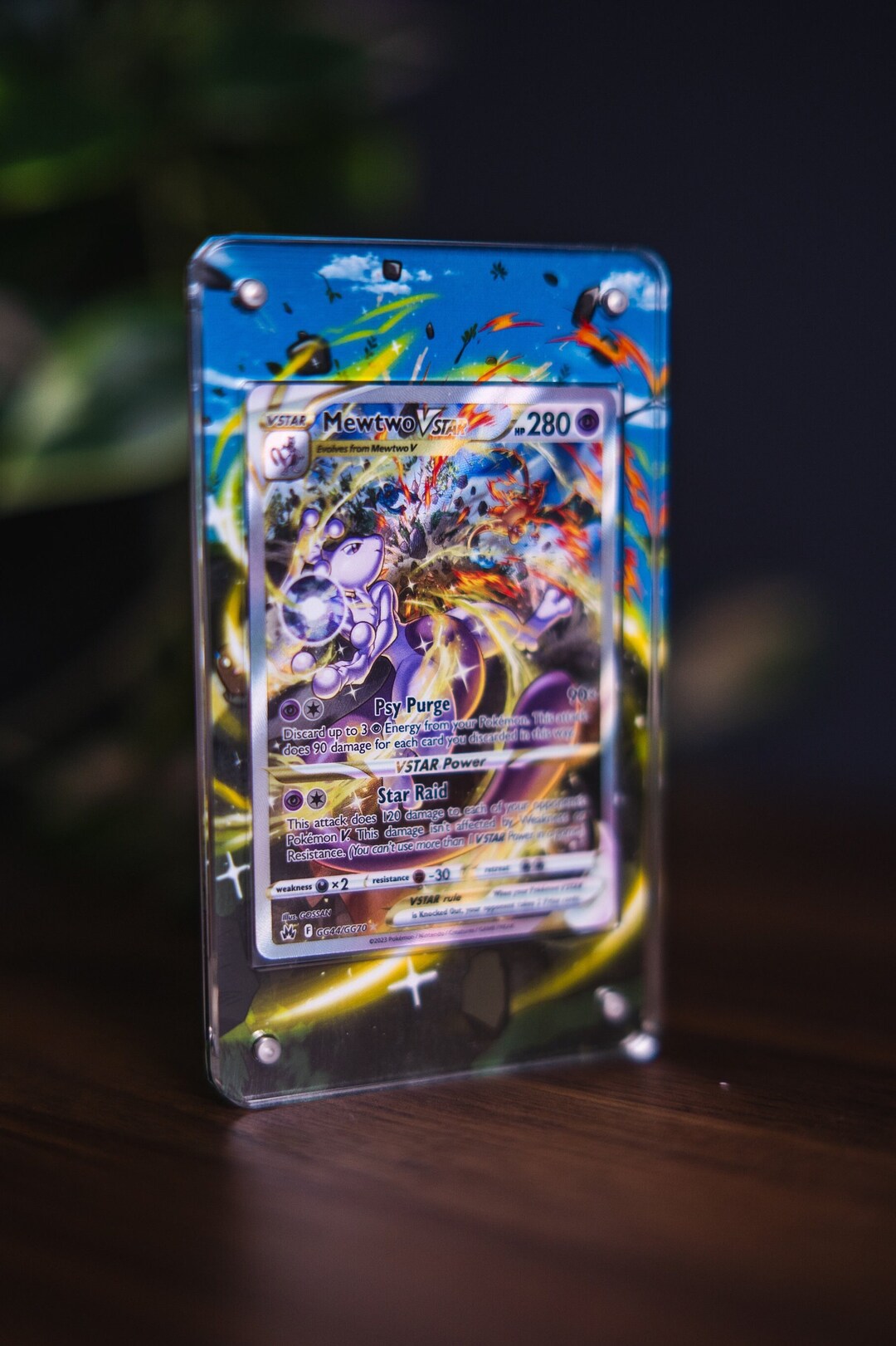 Mewtwo VSTAR Alternate Art Custom Pokemon Card Display Case - Etsy