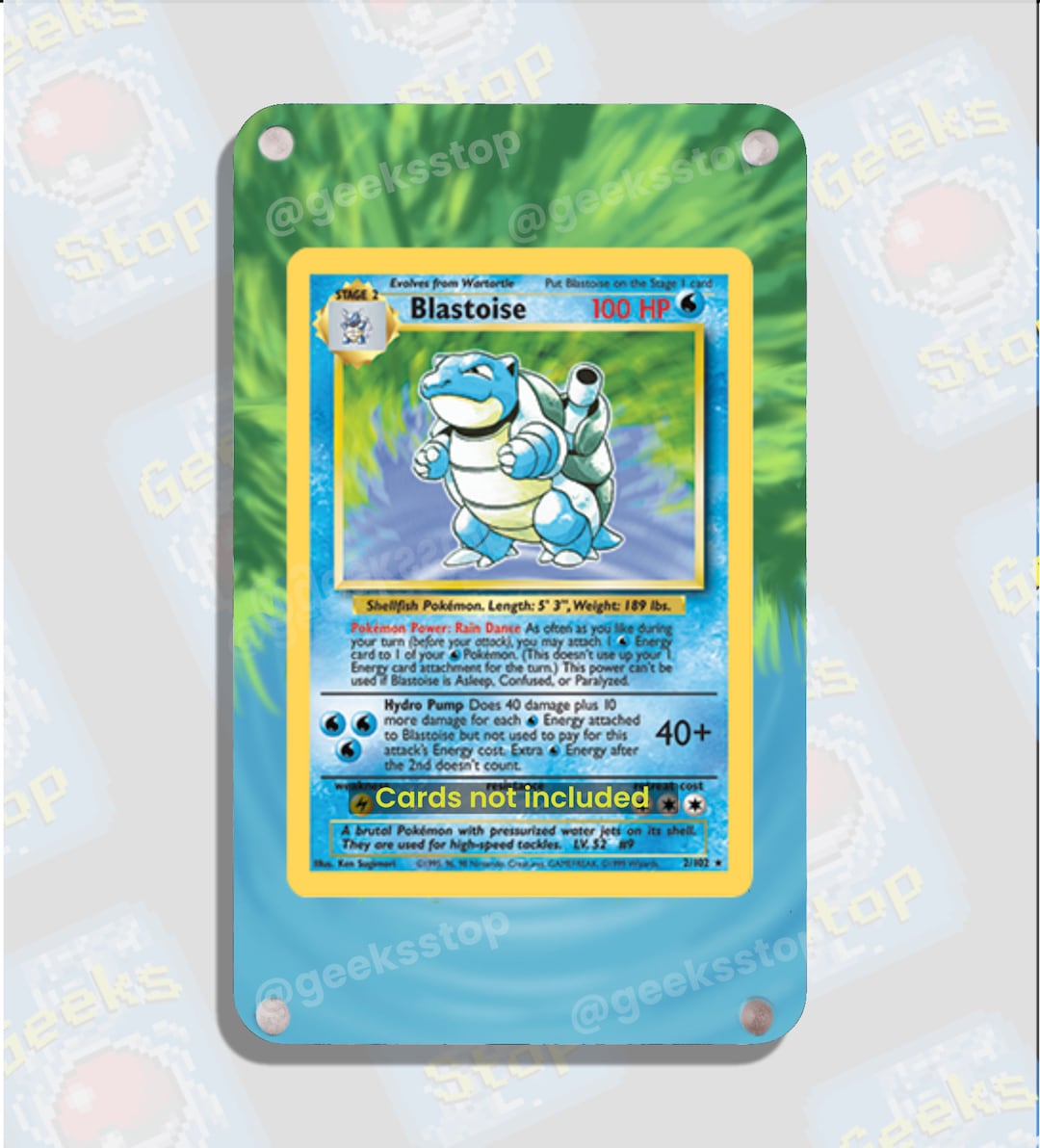 Blastoise Base | Extended Art Display Case for Pokemon Card - Etsy