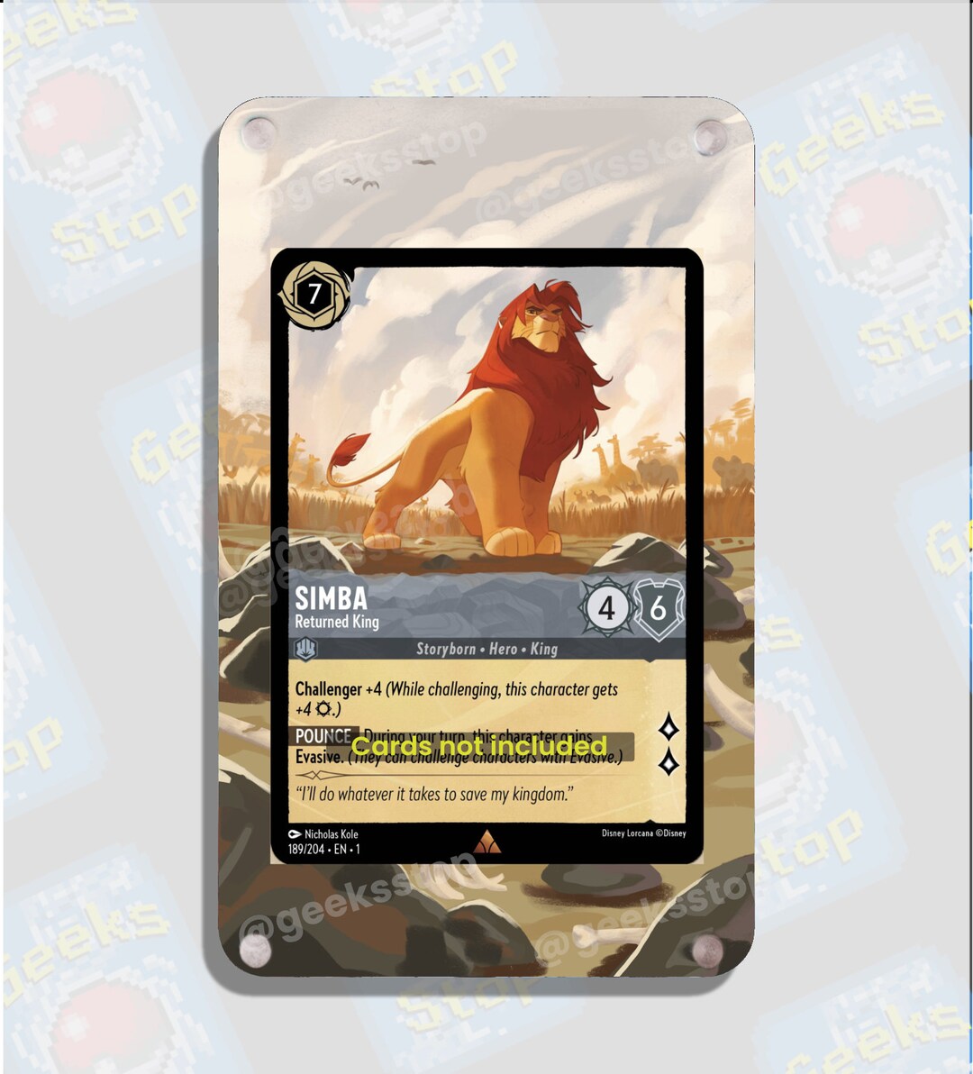 Simba Returned King Display Case Extended Art for Lorcana - Etsy