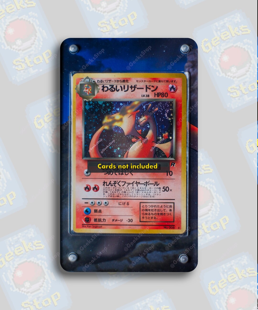 Dark Charizard | Extended Art Display Case for Pokemon Card - Etsy