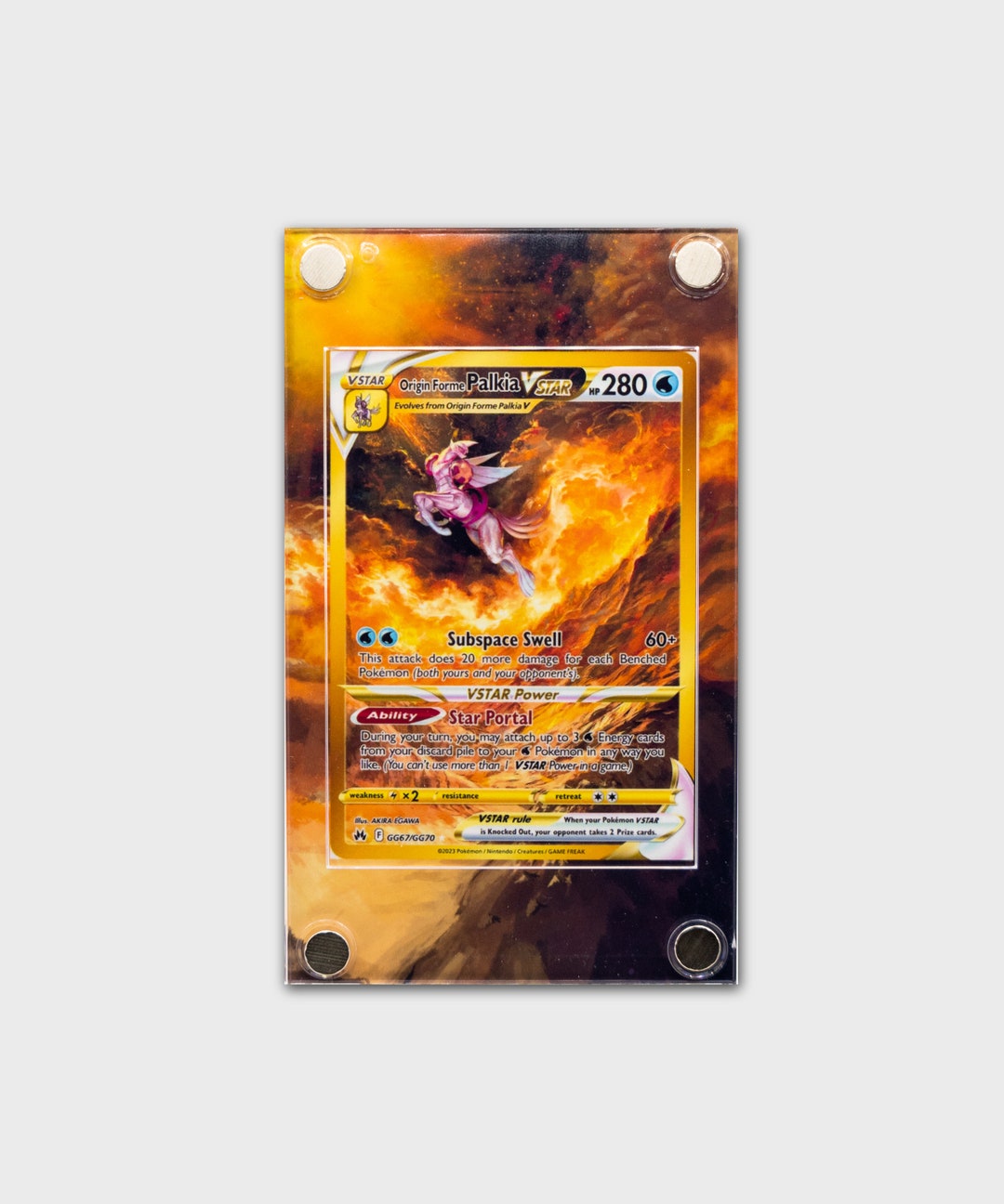 Palkia VSTAR Alt Art Gold Custom Pokémon Card Display Case - Etsy UK