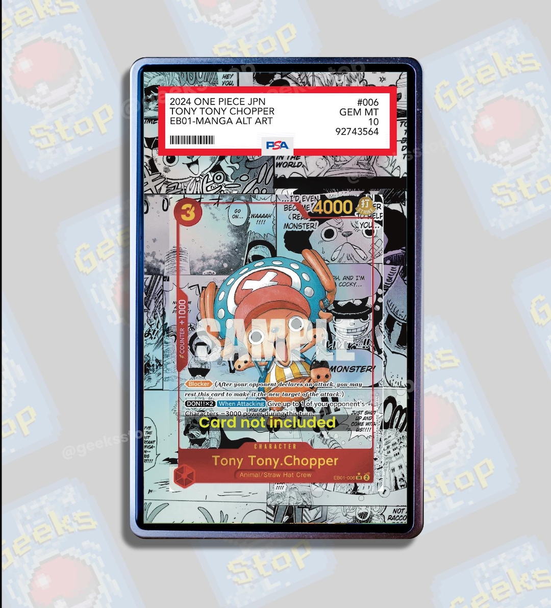 Chopper Manga PSA CGC Beckett Extended Art Display Case for Graded ...