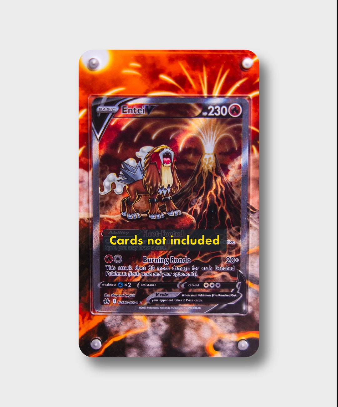 Entei V | Extended Art Display Case for Pokemon Card - Etsy