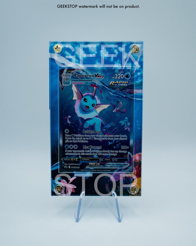 Vaporeon VMAX Alternate Art Custom Pokemon Card Display Case - Etsy Ireland