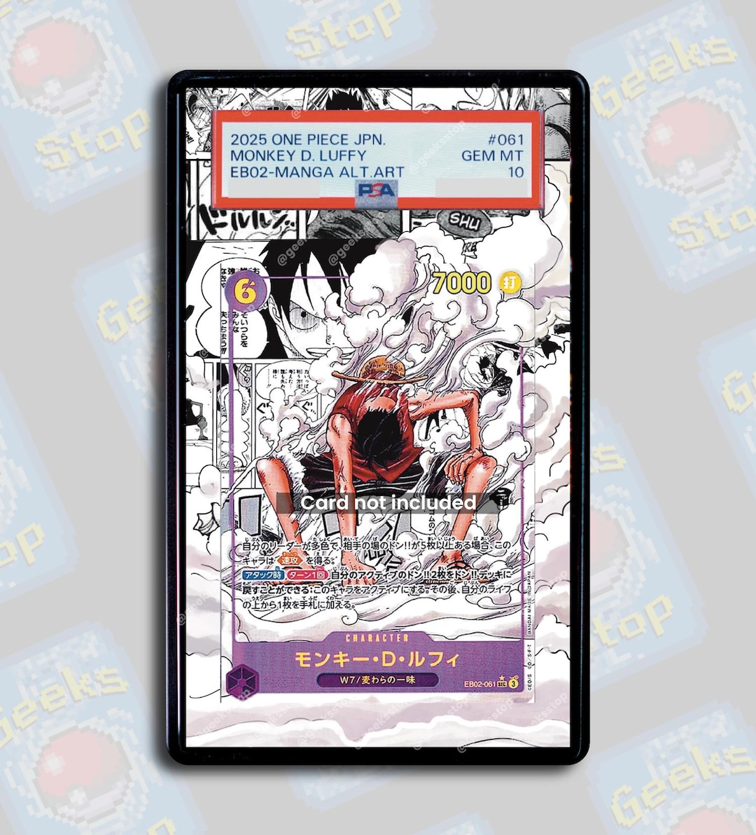 Luffy EB02 Manga PSA TAG Beckett | Extended Art Display Case for Graded ...