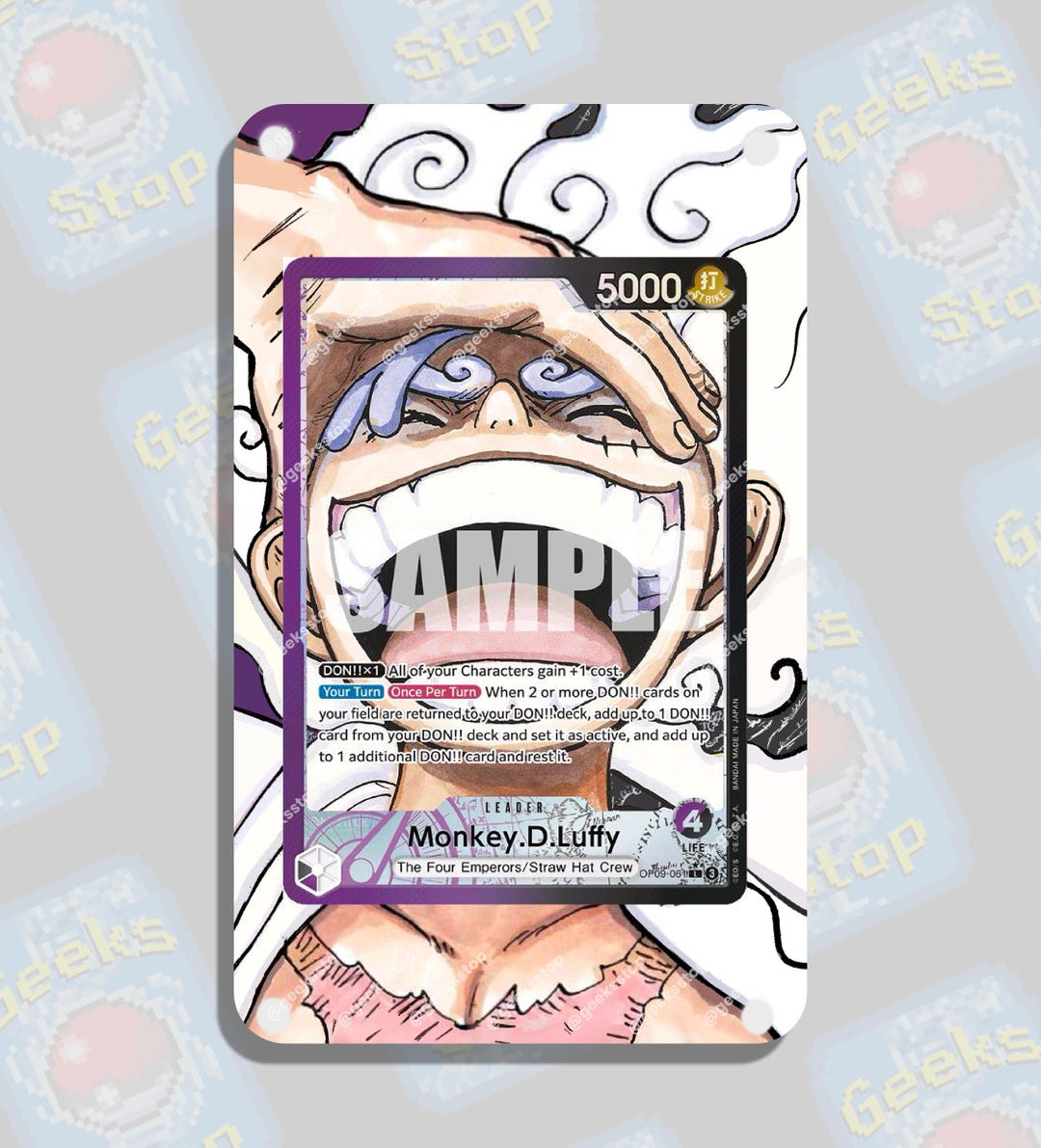 Luffy Alt Art Leader OP09 | Extended Art Display Case for OPTCG - Etsy