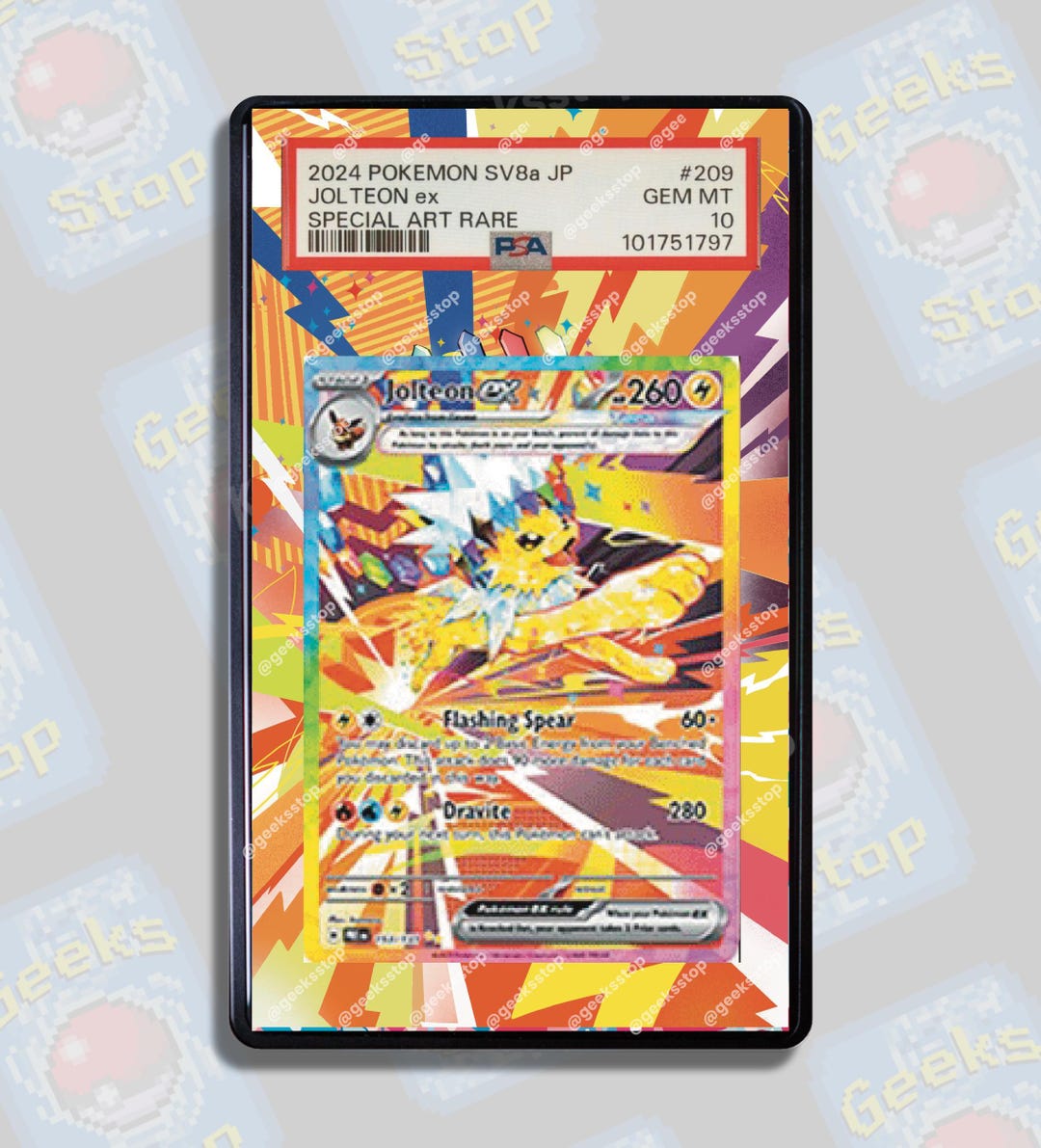 Jolteon Ex SAR PSA Beckett CGC | Extended Art Display Case for Pokemon ...