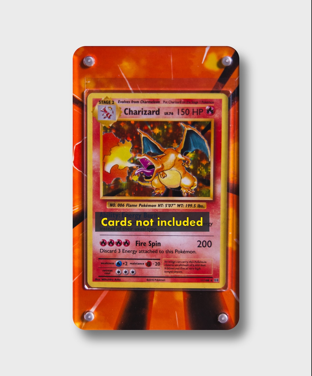 Charizard Base Display Case Extended Art for Pokemon Card - Etsy