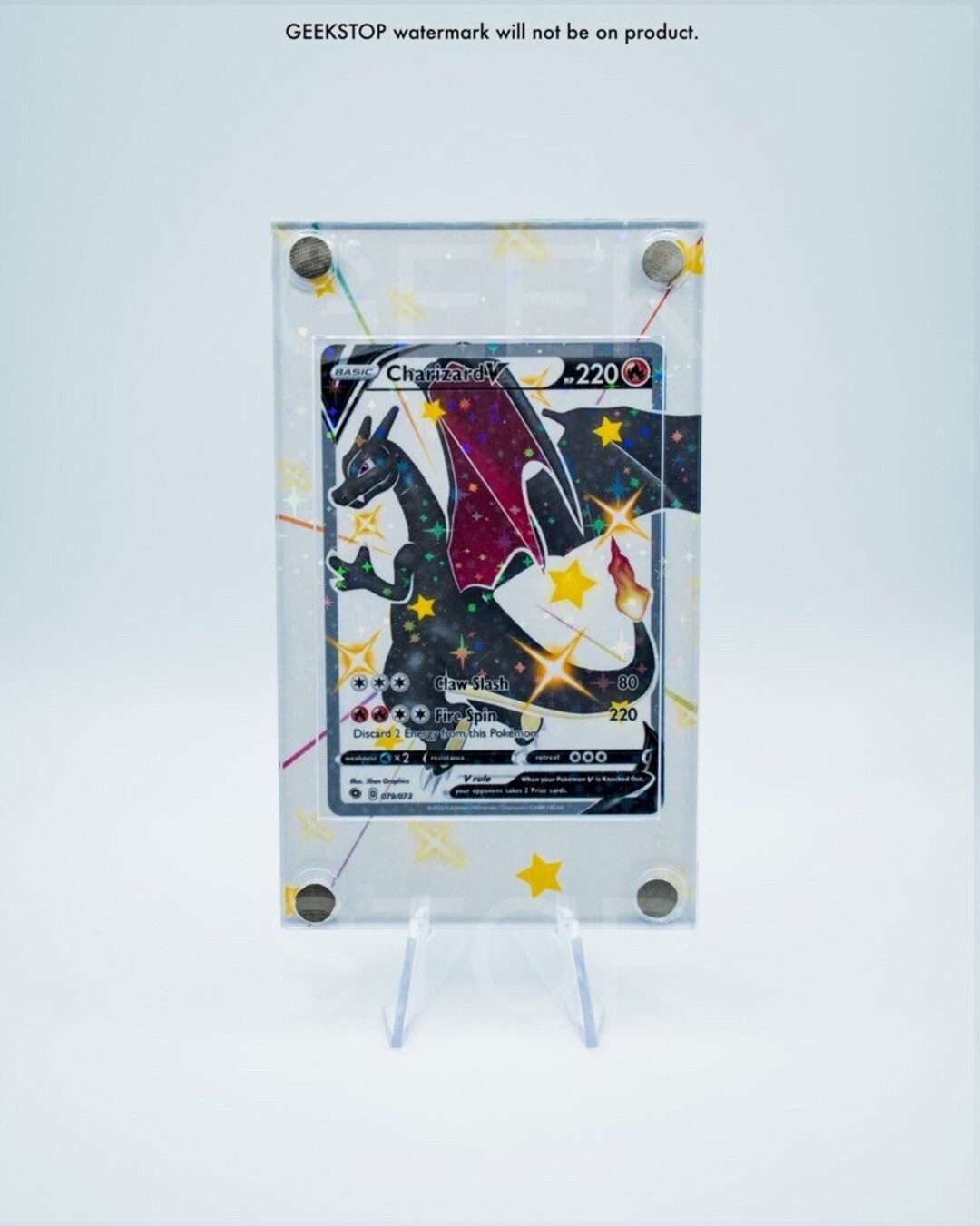 Shiny Charizard V Full Art Custom Pokémon Card Display Case - Etsy