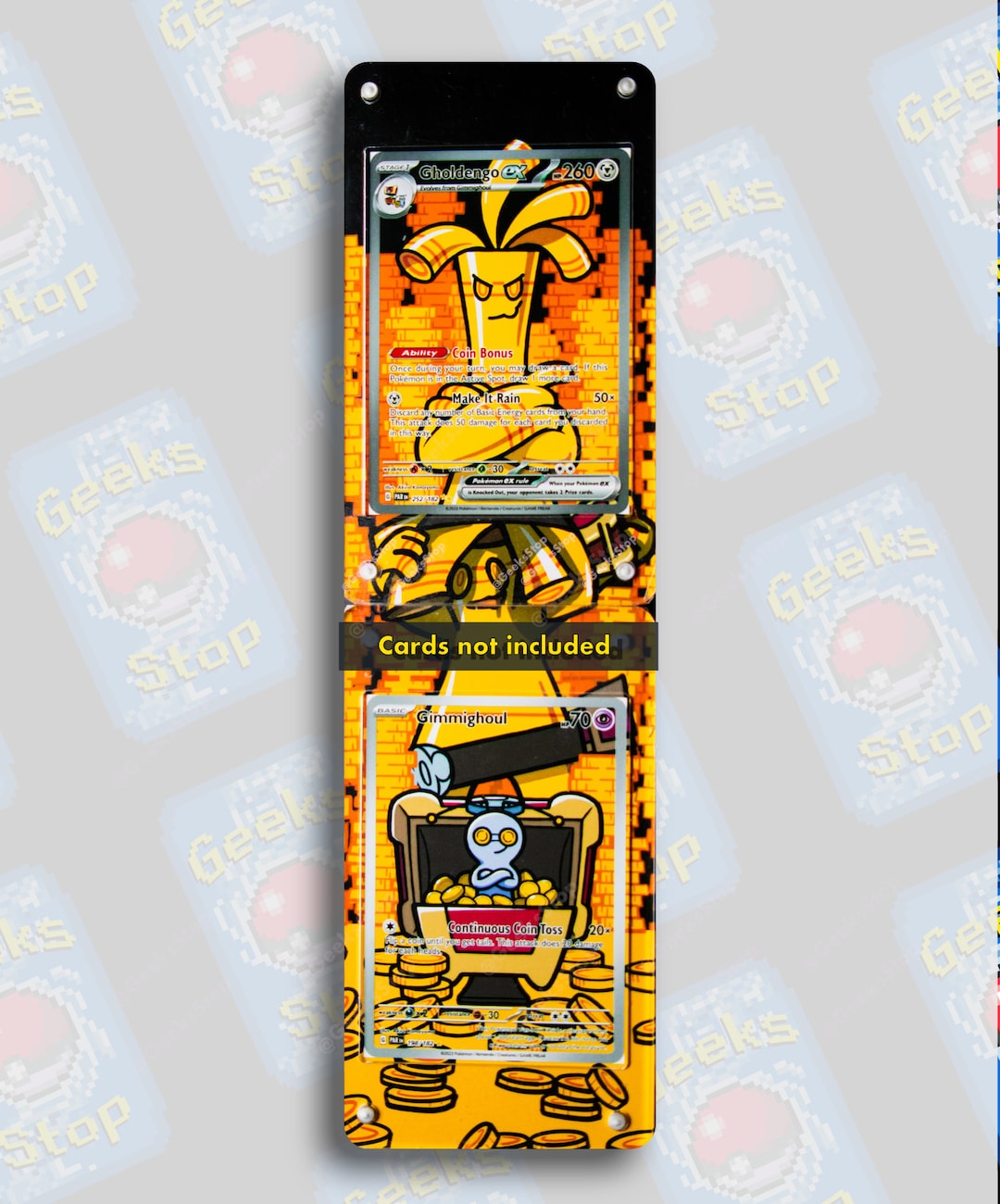 Gholdengo Ex and Gimmighoul Display Case Extended Art for Pokemon Card ...