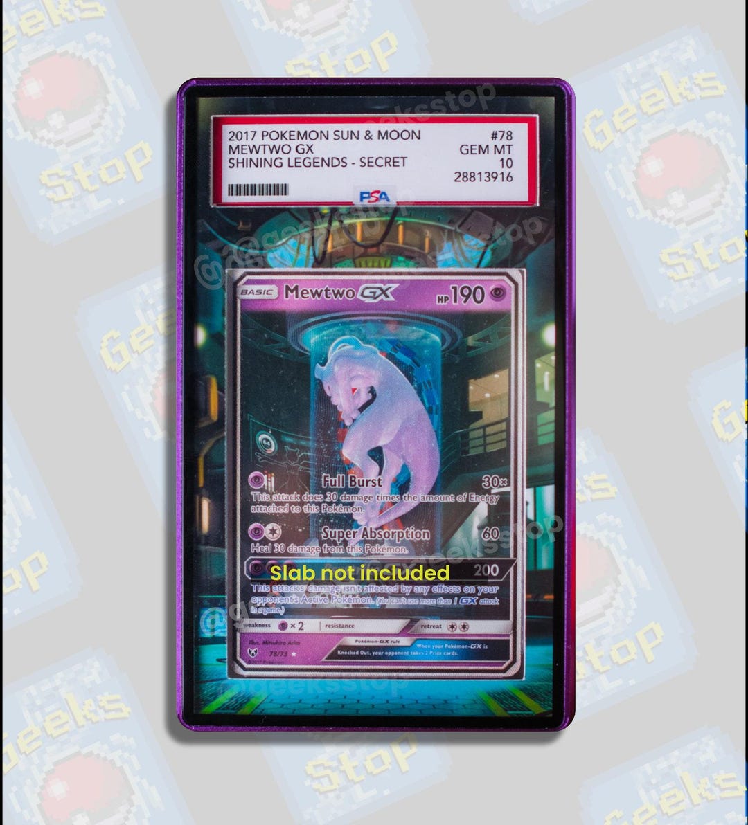 Mewtwo GX Mewtube PSA CGC Beckett | Extended Art Display Case for ...