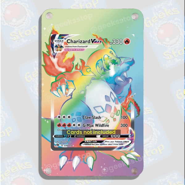 Charizard Vmax Rainbow - Etsy