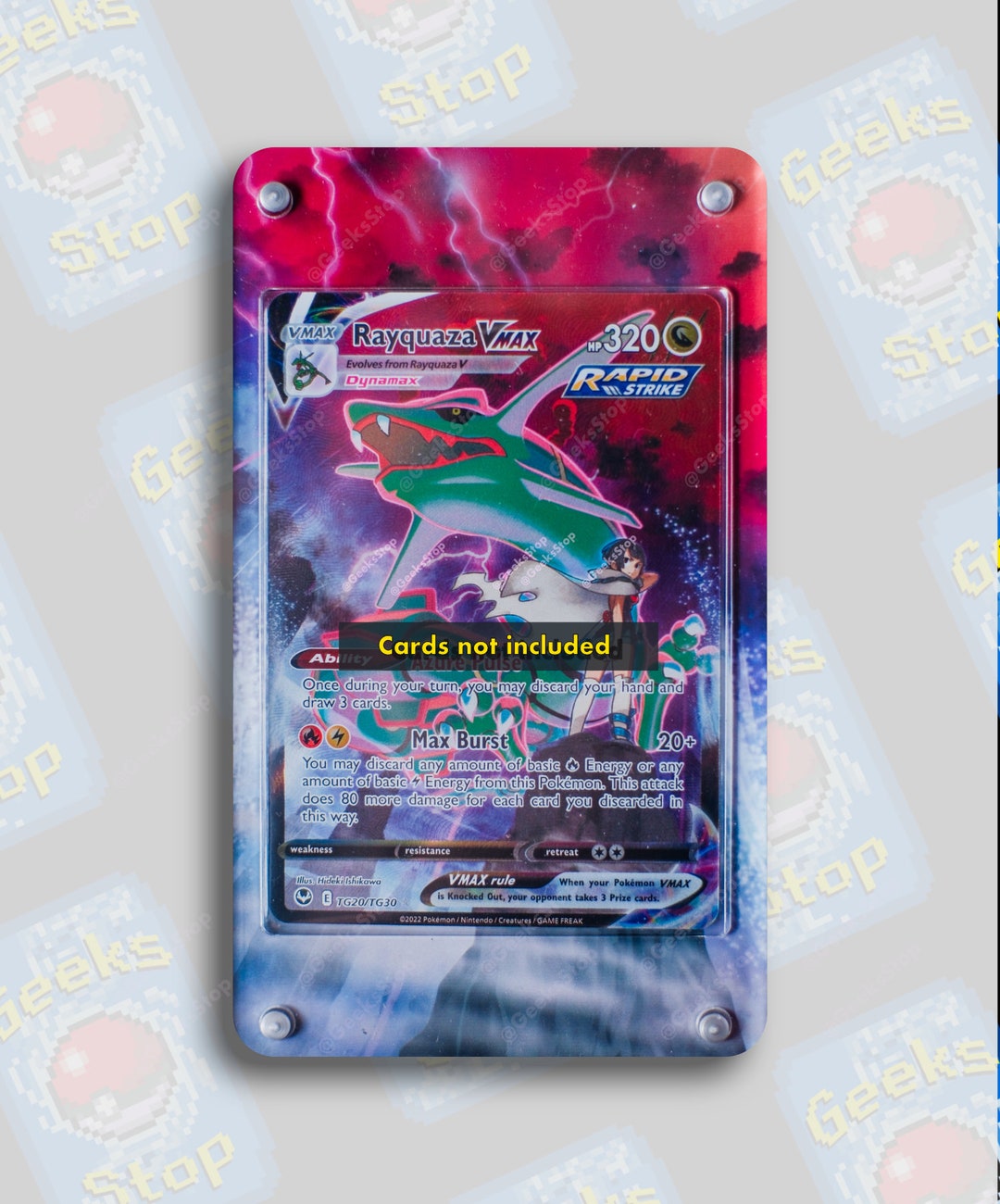 Rayquaza VMAX Trainer Gallery | Extended Art Display Case for Pokemon ...