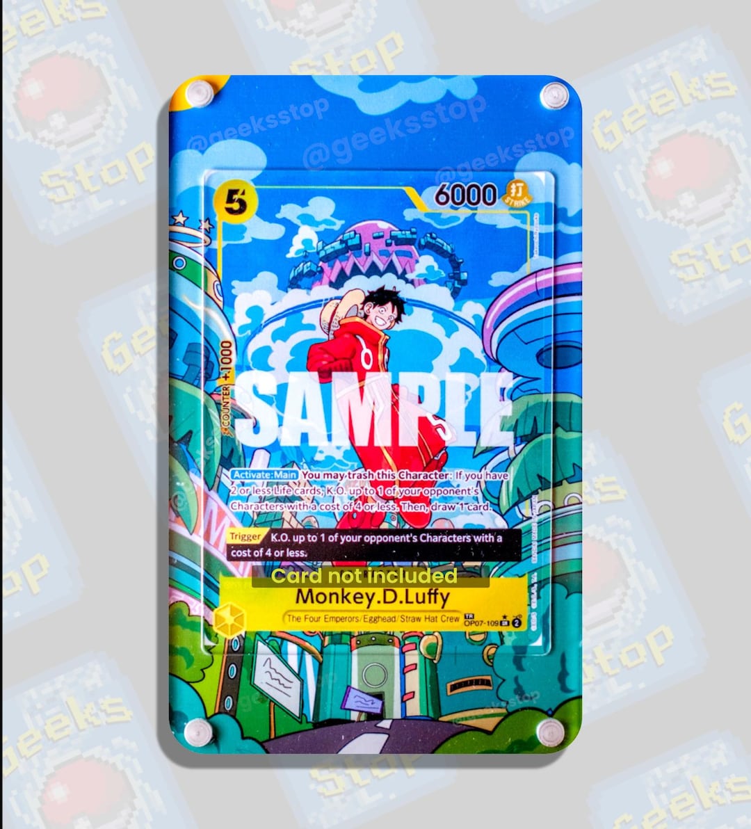 Luffy Treasure Rare OP08 | Extended Art Display Case for OPTCG - Etsy