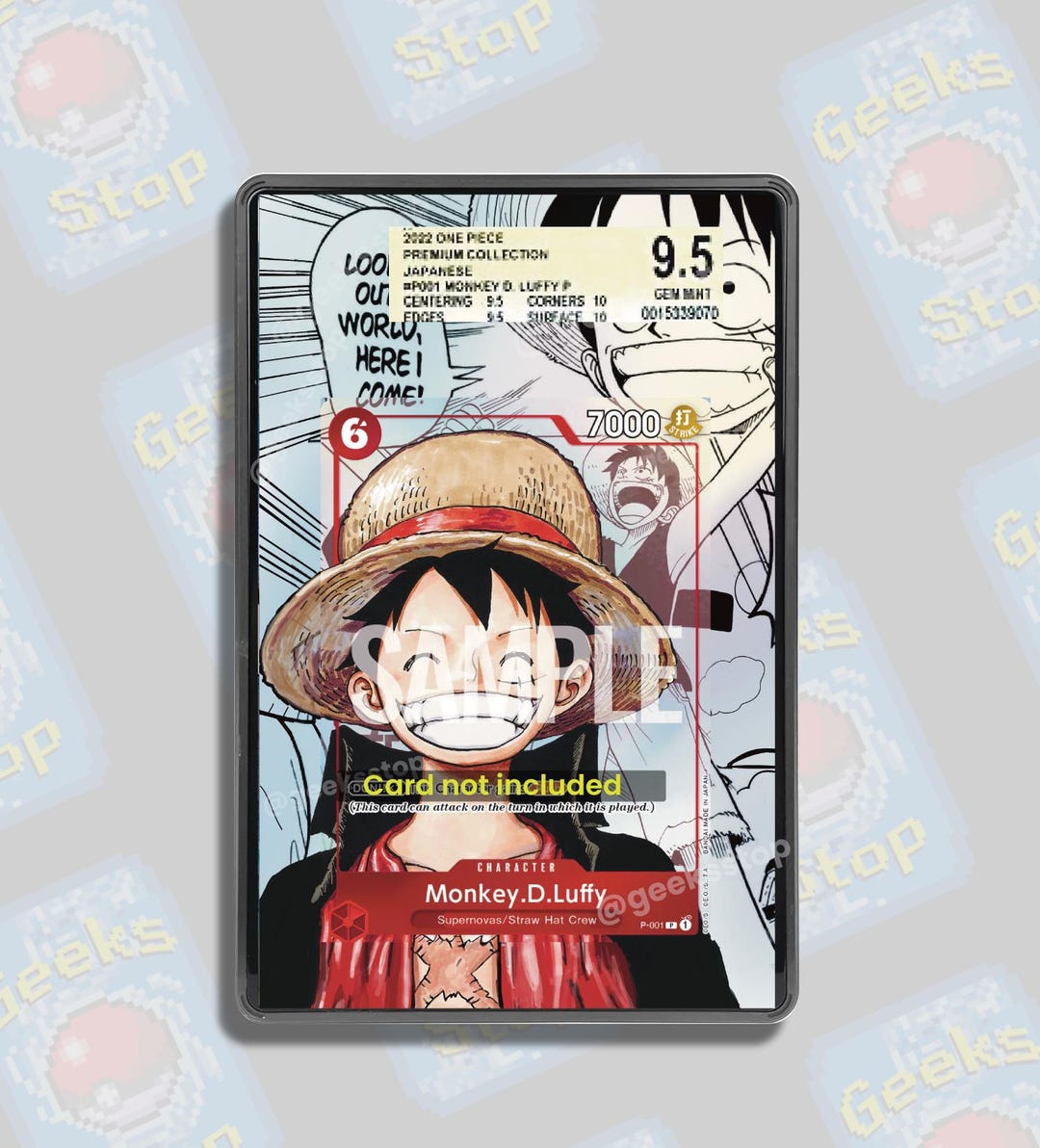 Luffy Premium Collection Promo BGS PSA | Extended Art Display Case for ...