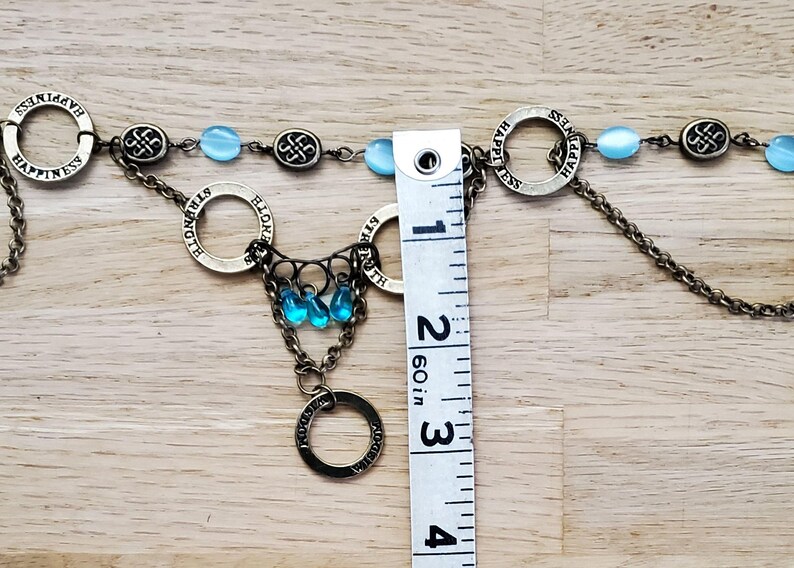 Level up Dnd Siren Necklace – Bronze Chain, Blue Celestial Glass ...