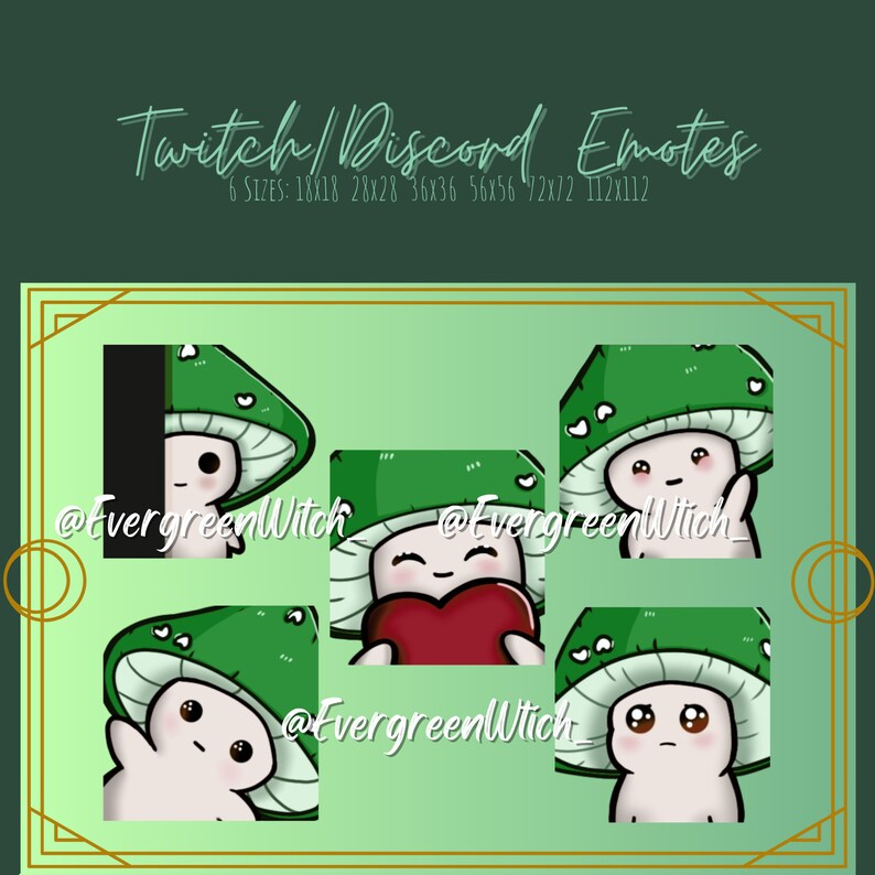 Twitch/discord Emotes Pack/cute Red Mushroom Emotes - Etsy