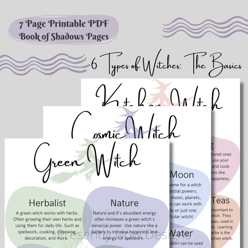6 Common Witch Types Guide Witch Basics to Help Find Your - Etsy UK