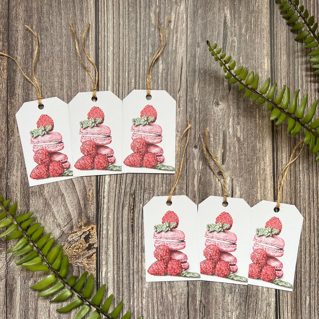 Set of 6 Macaron Gift Tags Gift Tags Handmade Tags Gift Packaging ...