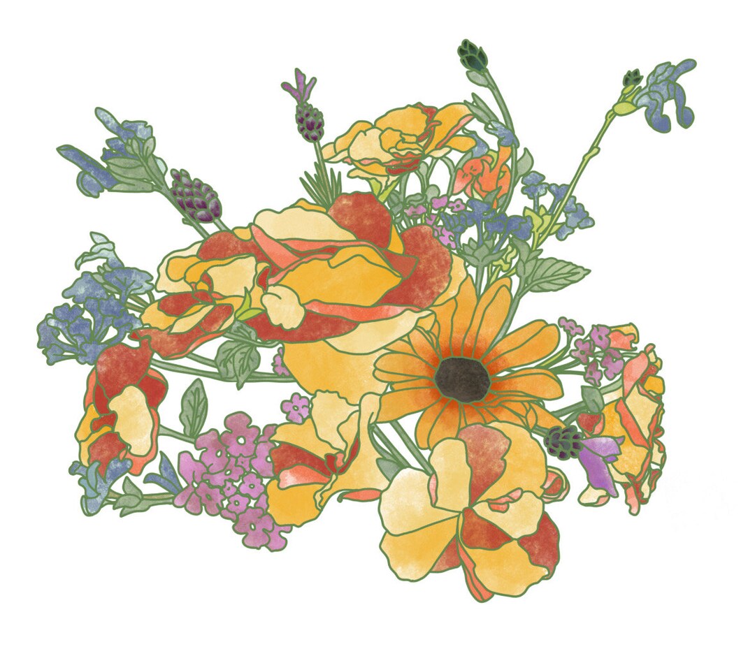 Wildflower Sticker - Etsy