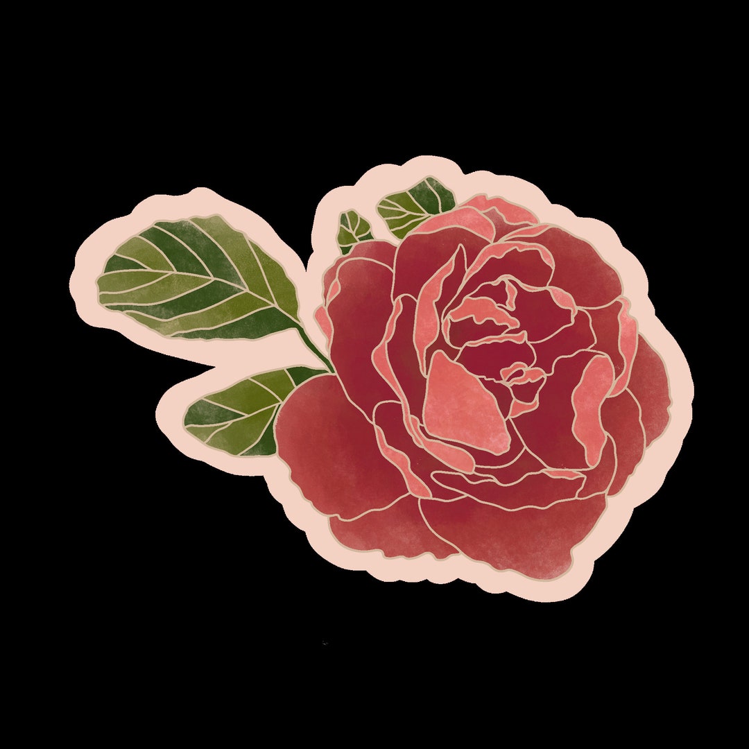 Rose Sticker - Etsy